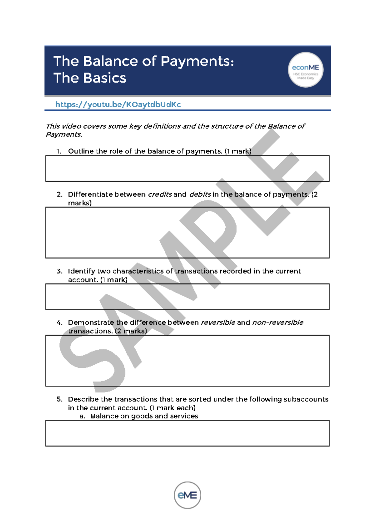 BOP 101: Key Concepts and Questions on Balance of Payments - Studocu