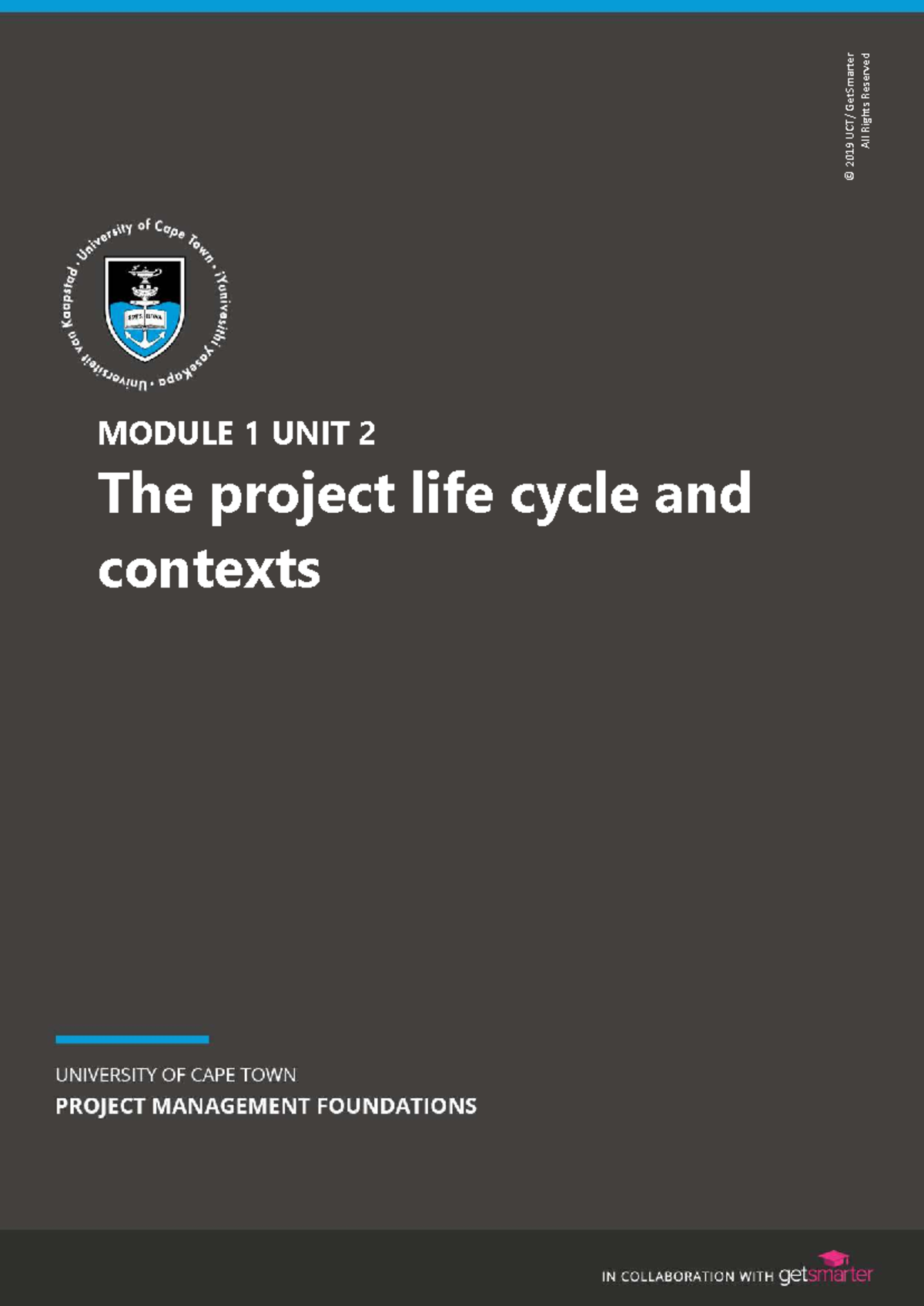 UCT PM M1 U2 Project Life Cycle and Organizational Contexts Notes - Studocu