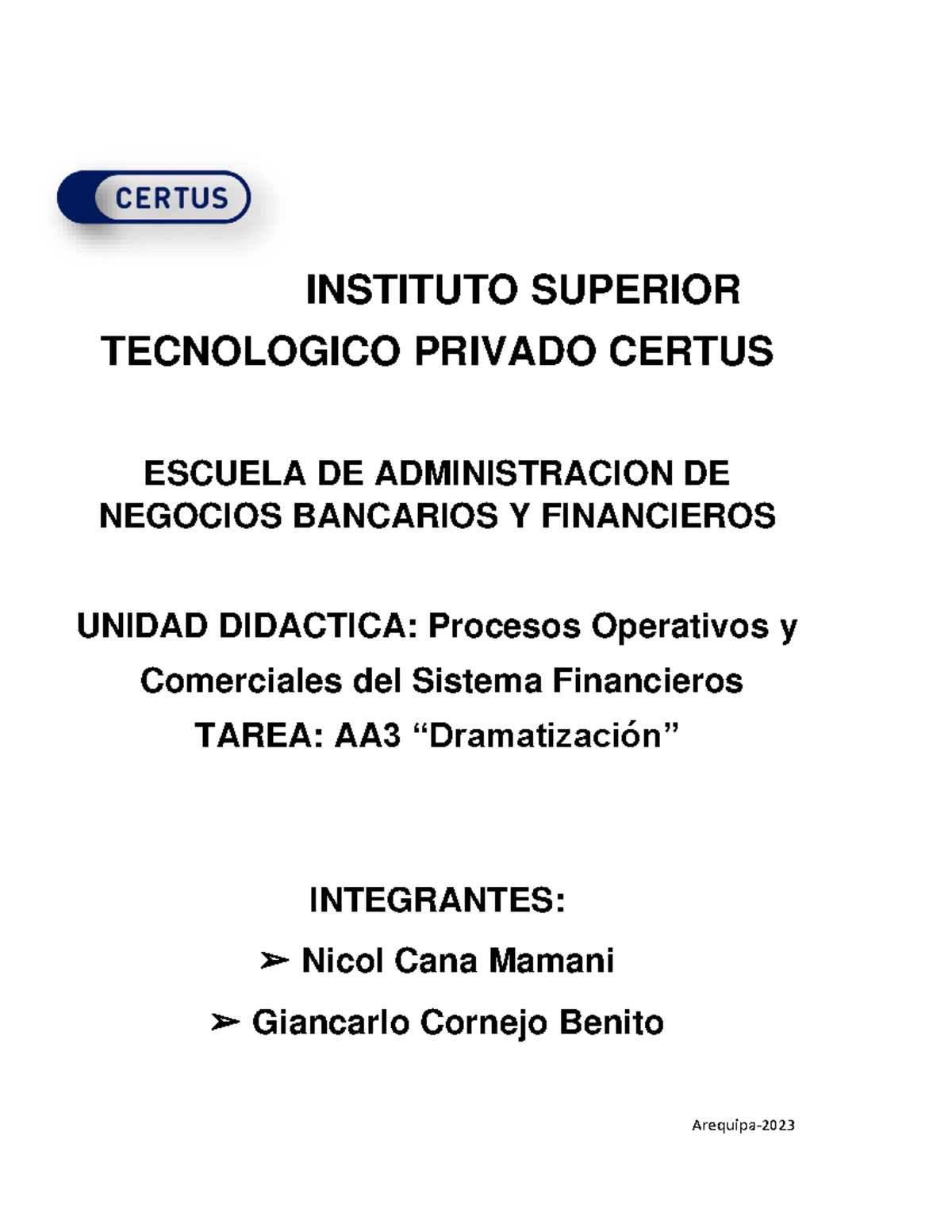 Dramatizacion 2 - adasdsa - INSTITUTO SUPERIOR TECNOLOGICO PRIVADO ...