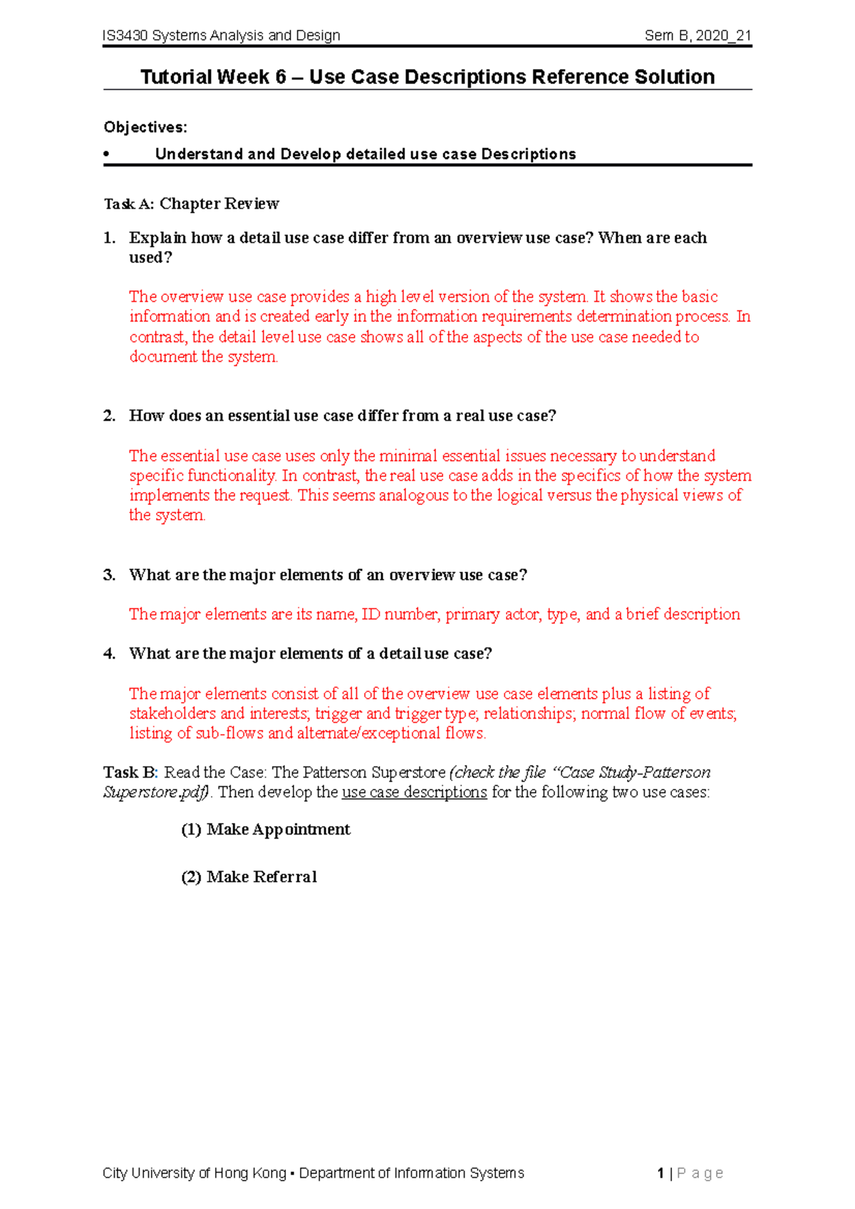 IS3430 Tutorial wk 6 detailed use case description 2023 reference ...