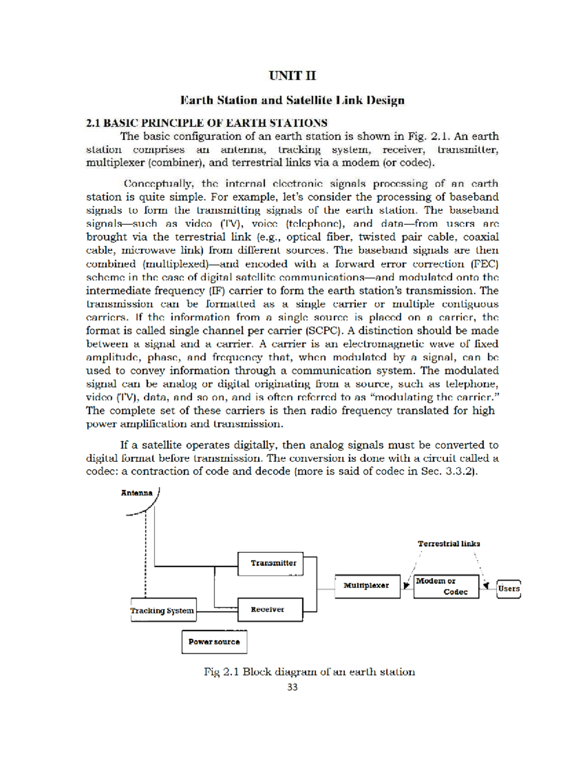 SCS(U2) - Earth Station & Satellite Link Design Lecture Notes - Studocu