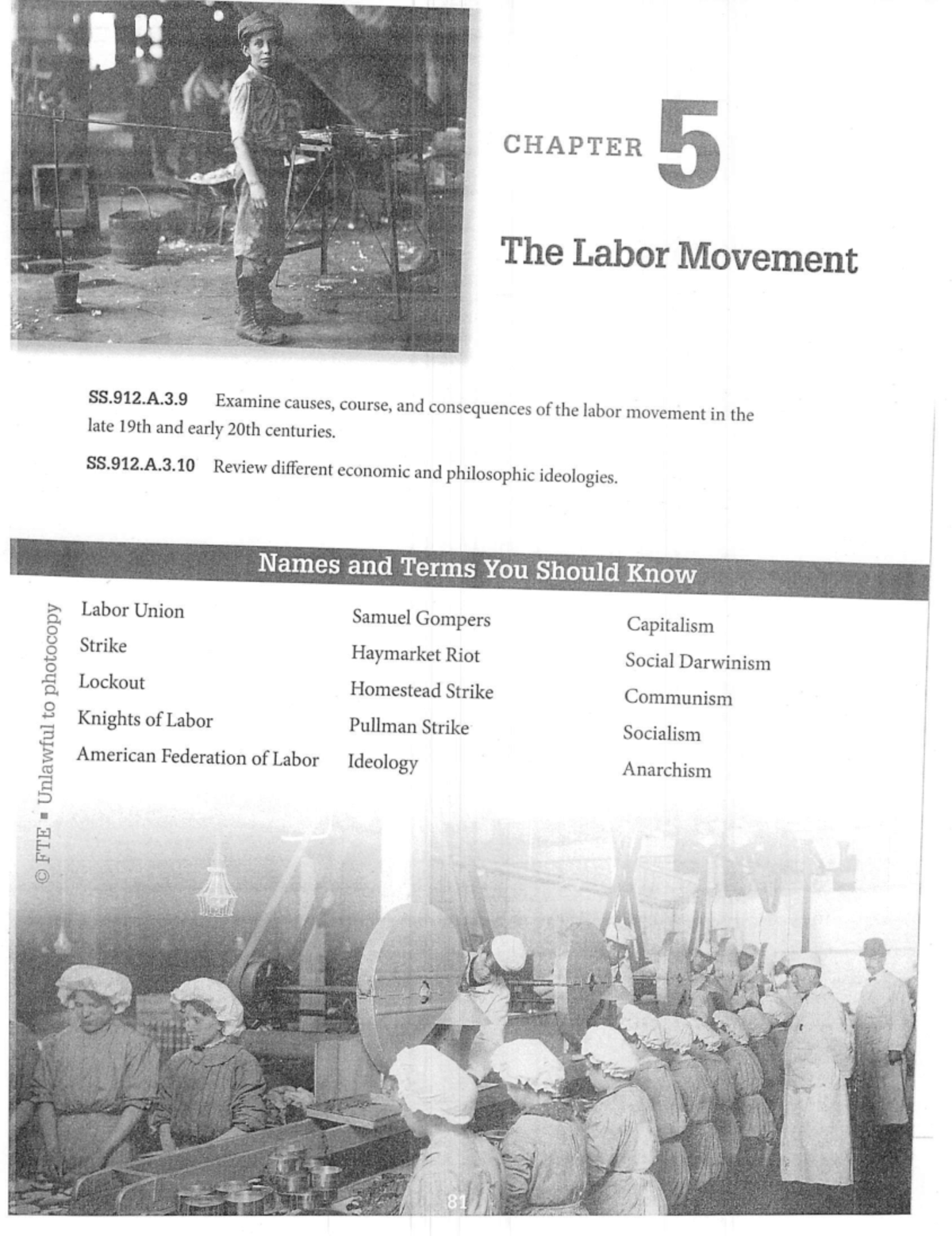 Chapter 5: The Labor Movement and Its Impact on Workers' Rights (SS.912 ...