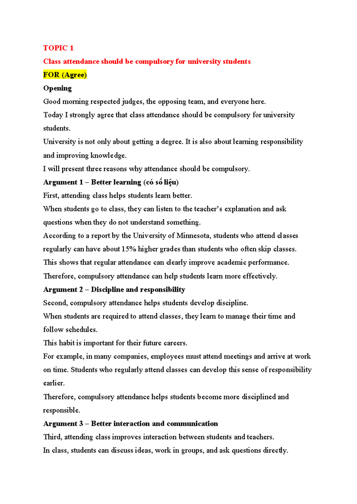 Debate Notes: Class Attendance, AI Tools, Social Media, and Learning ...