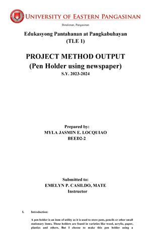 Lesson-Plan-EPP4 Tungkulin sa sarili-Locquiao - BEED - Block 2 ...