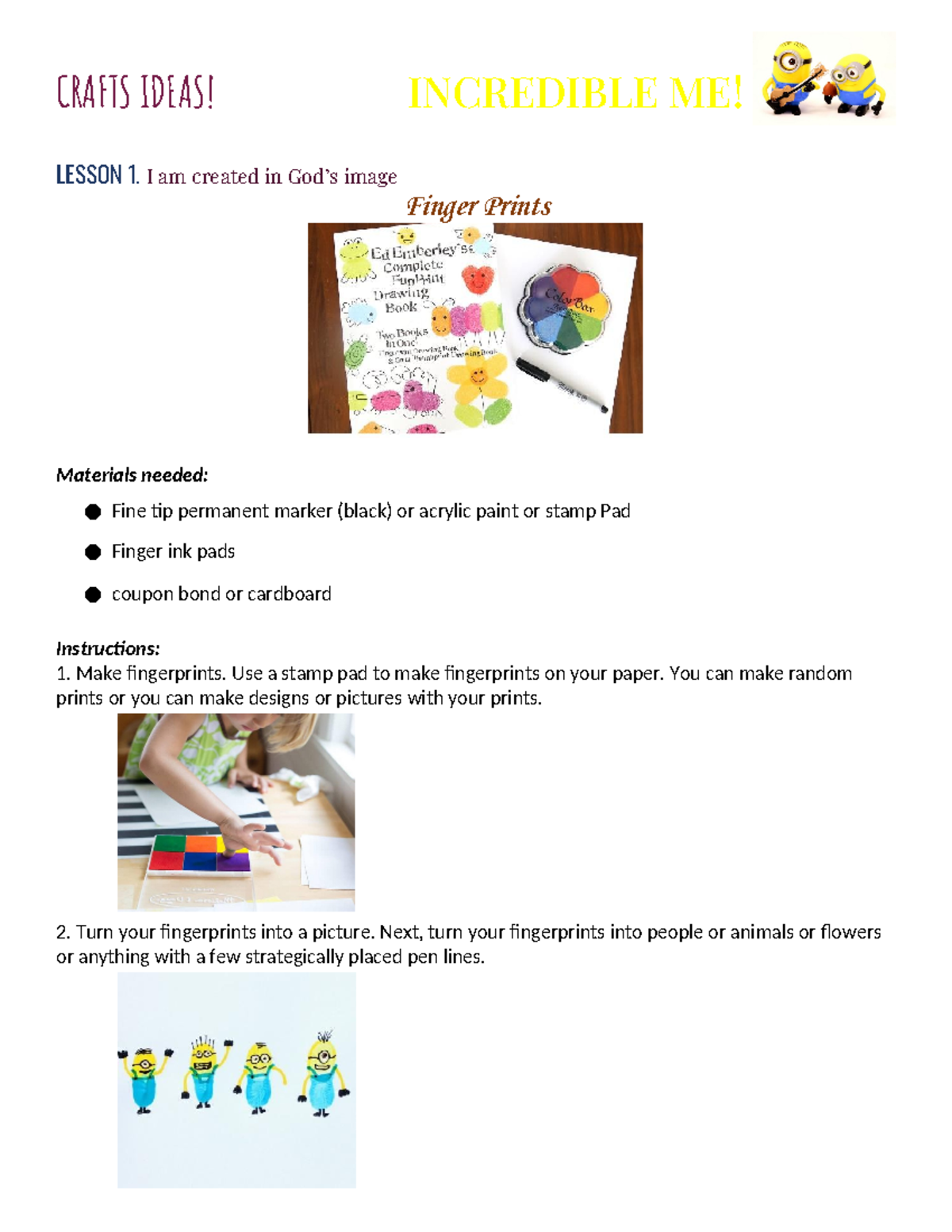 Crafting Fun: Creative Art Projects for Lesson Plans - Studocu