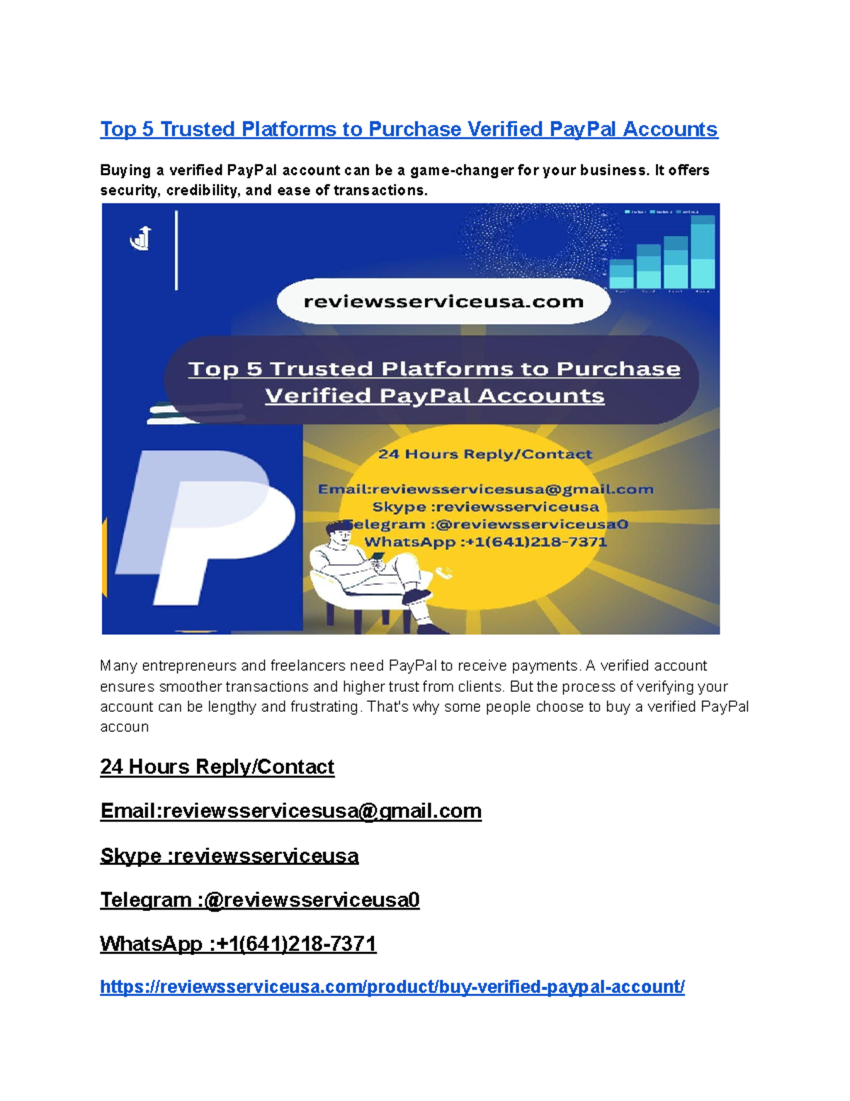 Top 5 Trusted Platforms to Purchase Verified Pay Pal Accounts - It ...