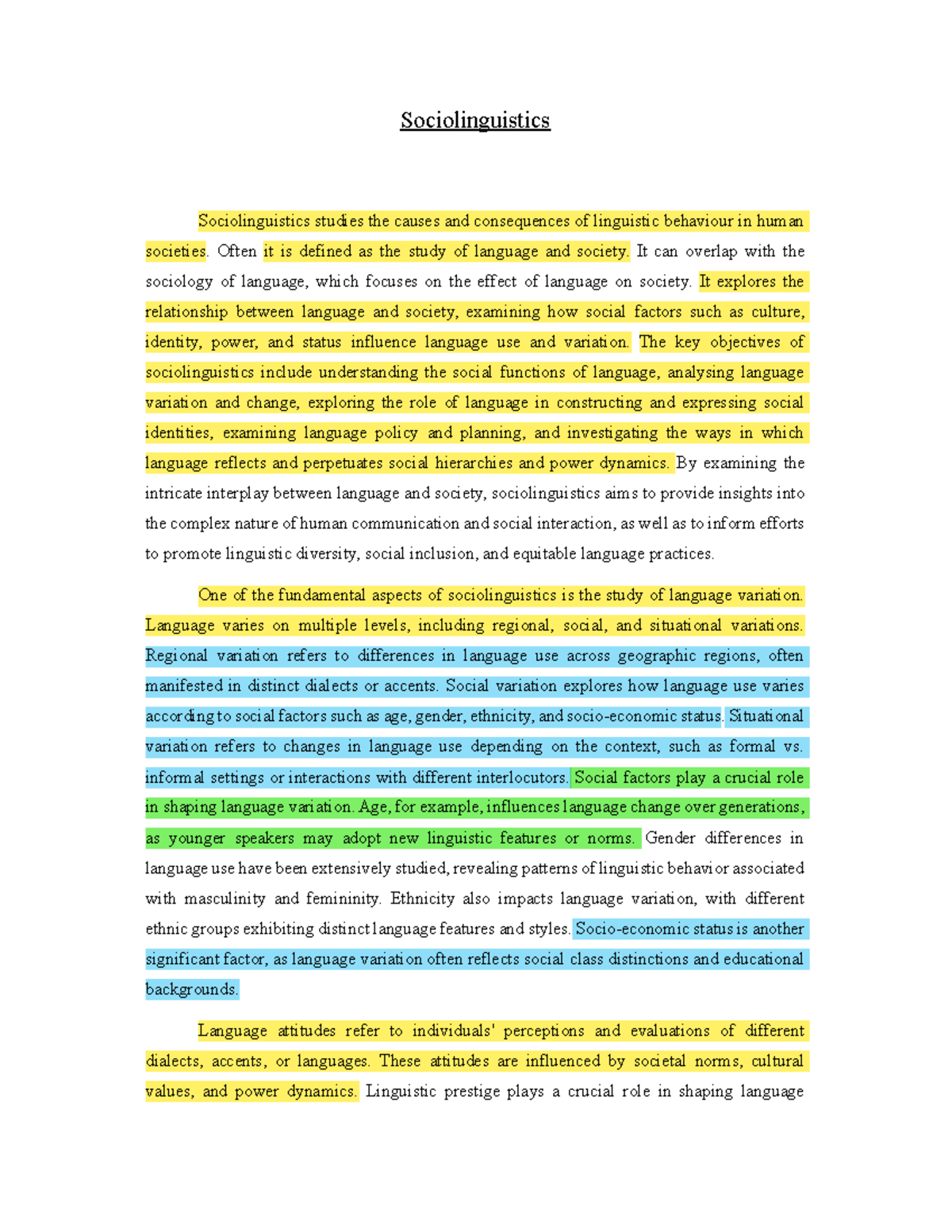 Sociolinguistics: Exploring Language Variation in Society and Culture ...