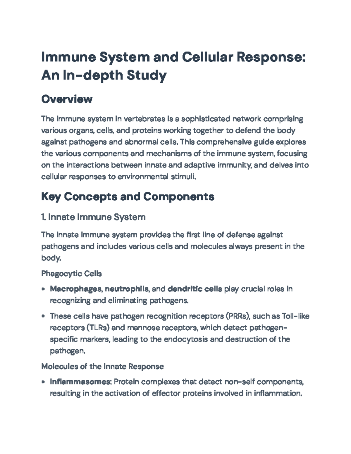 Immune System and Cellular Response: An In-depth Study on Mechanisms ...