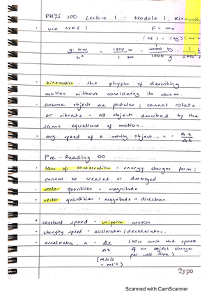 PHYS 200 Midterm Exam Review: Key Topics and Sample Questions - PHYS 200 Introductory Physics I ...