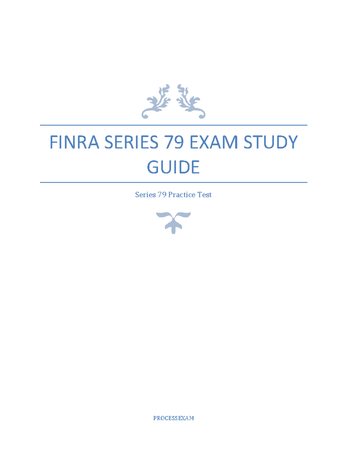 FINRA Series 79 Exam Study Guide: Comprehensive Practice Tests - Studocu
