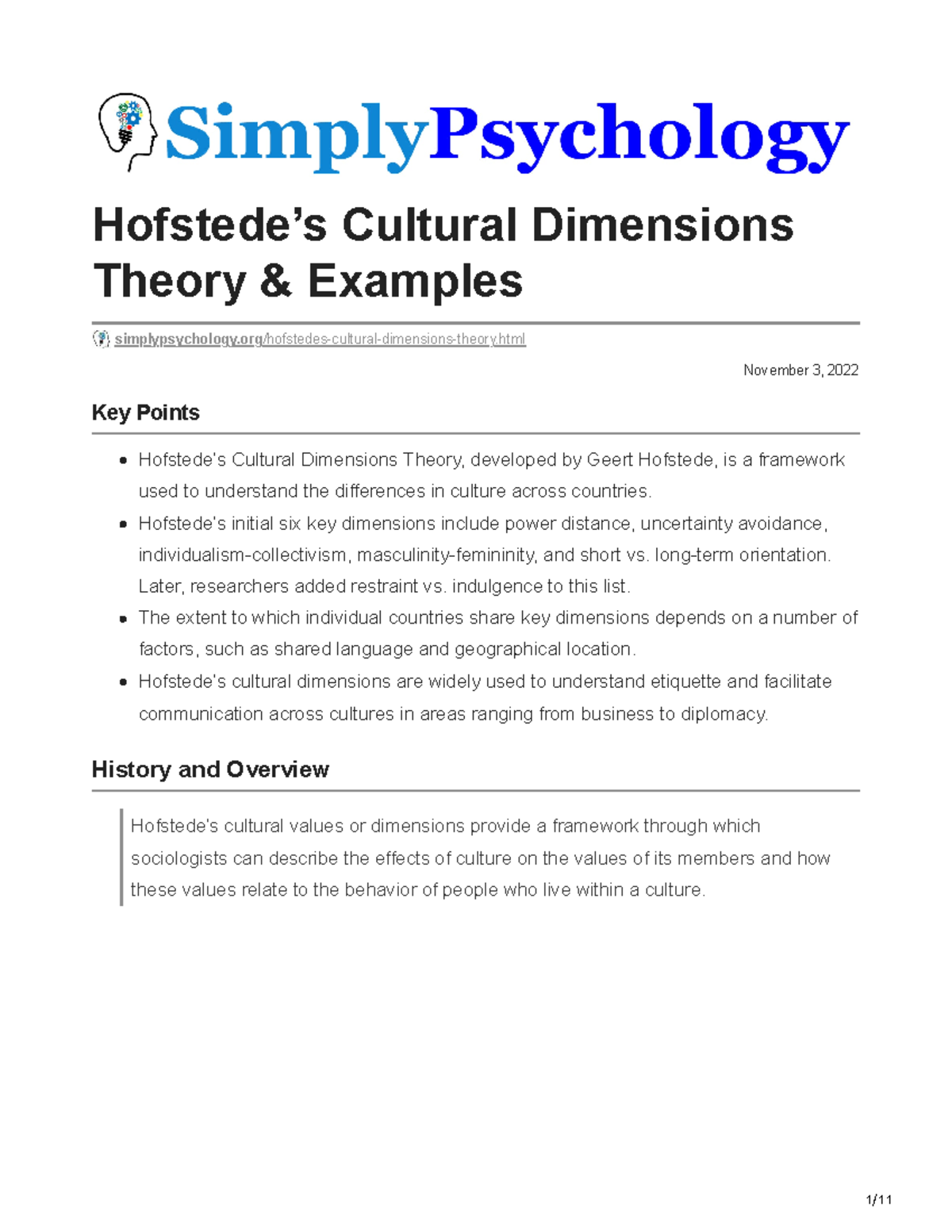 Simplypsychology.org-Hofstedes Cultural Dimensions Theory amp Examples ...