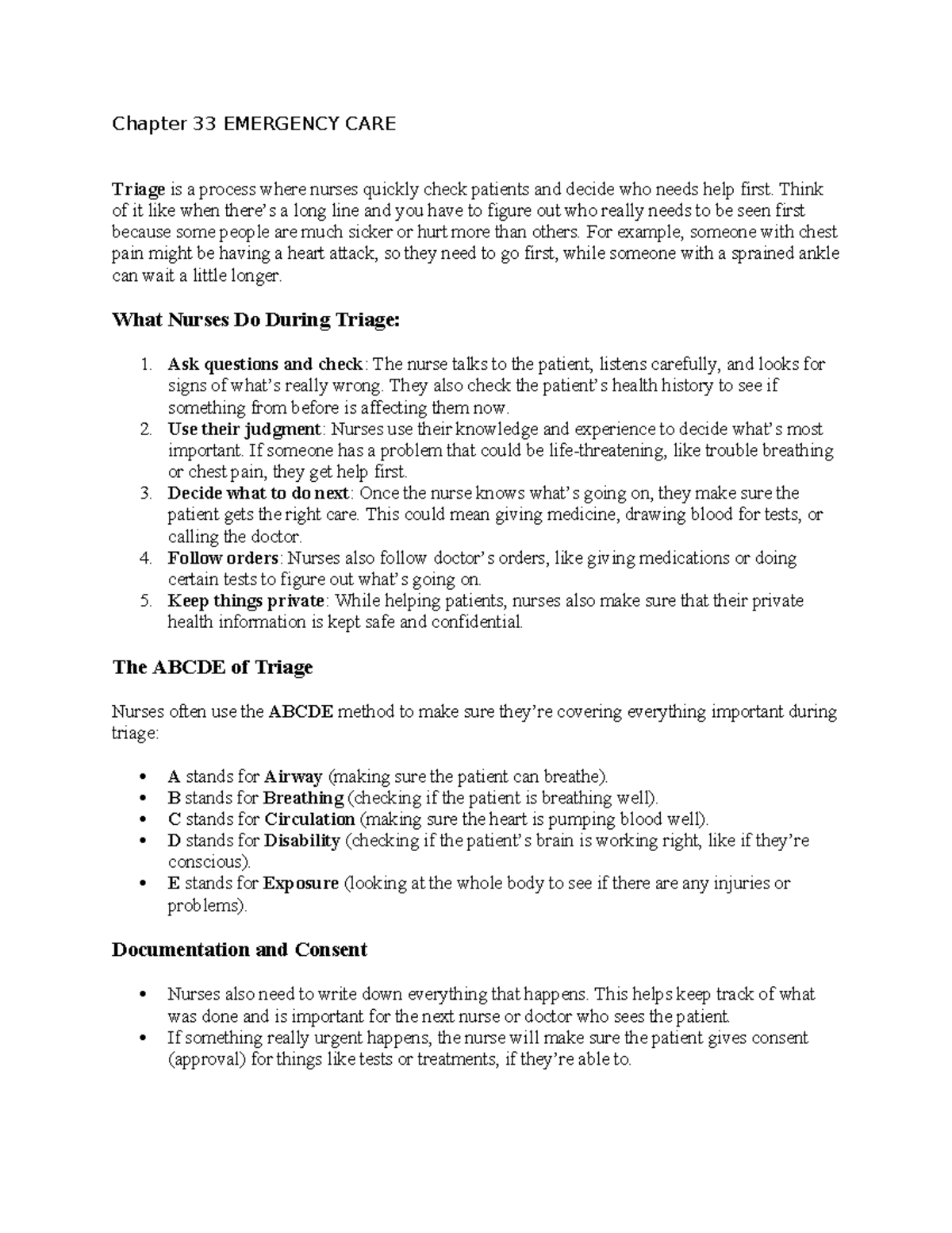Chapter 33 Emergency Care: Understanding Triage and Patient Management ...