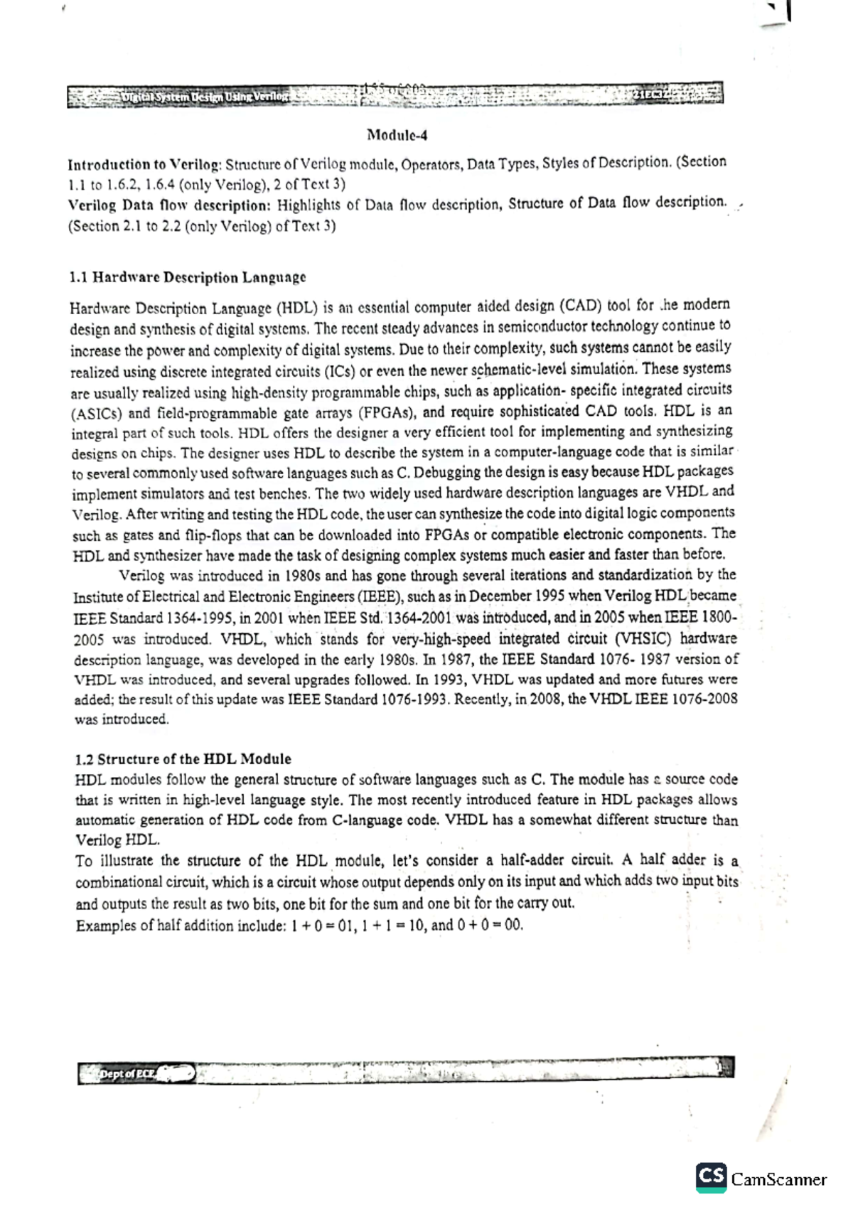 Dsdv Module 4 Metrial From Maam Mama Essay From Maam Driti Design Using Verilog Introduction