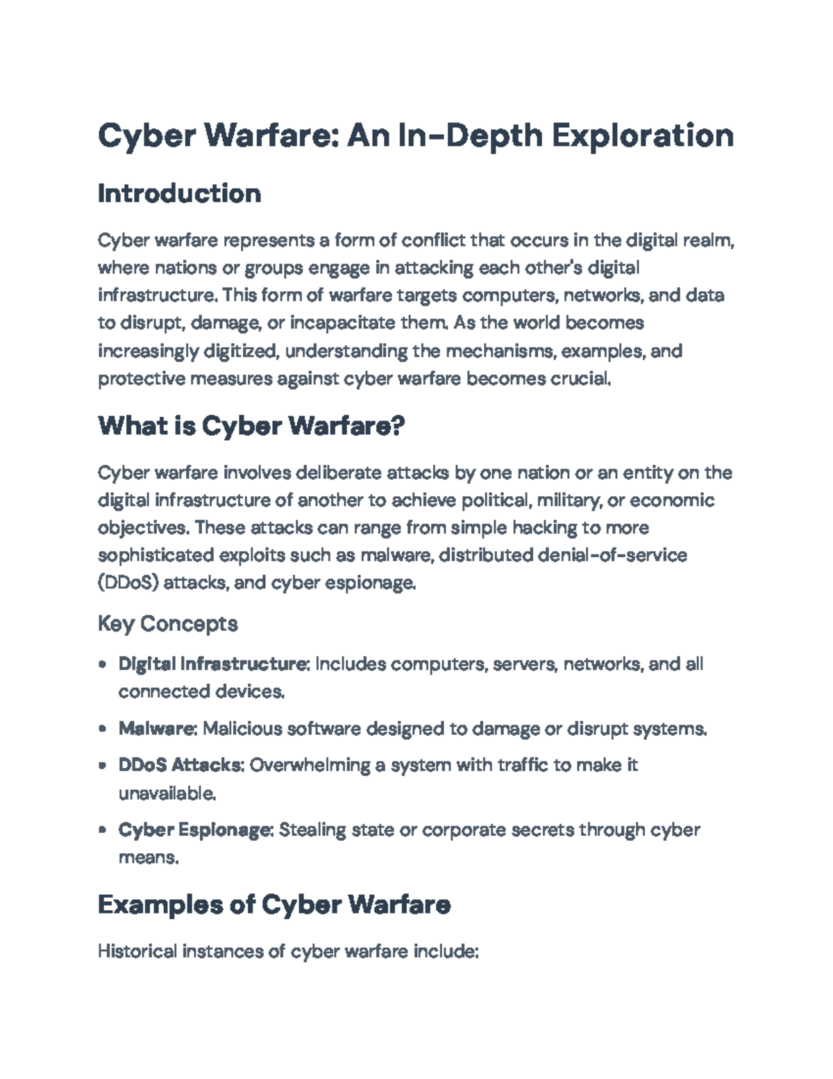Cyber Warfare: Strategies, Challenges, and Historical Case Studies ...