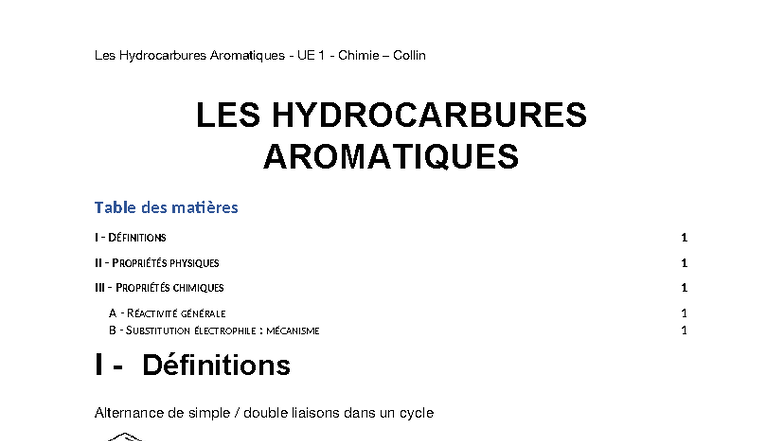 11 Les Hydrocarbures Aromatiques Collin - Les Hydrocarbures Aromatiques ...