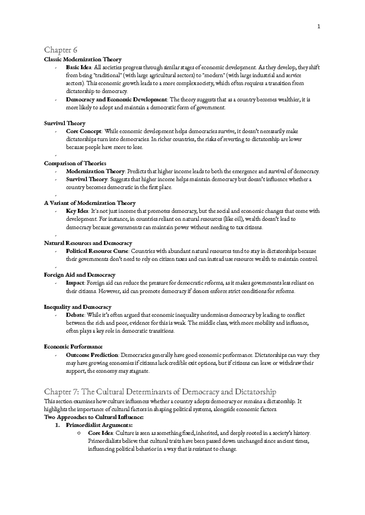 Political Science Summary: Chapters 6-16 Insights on Democracy and ...