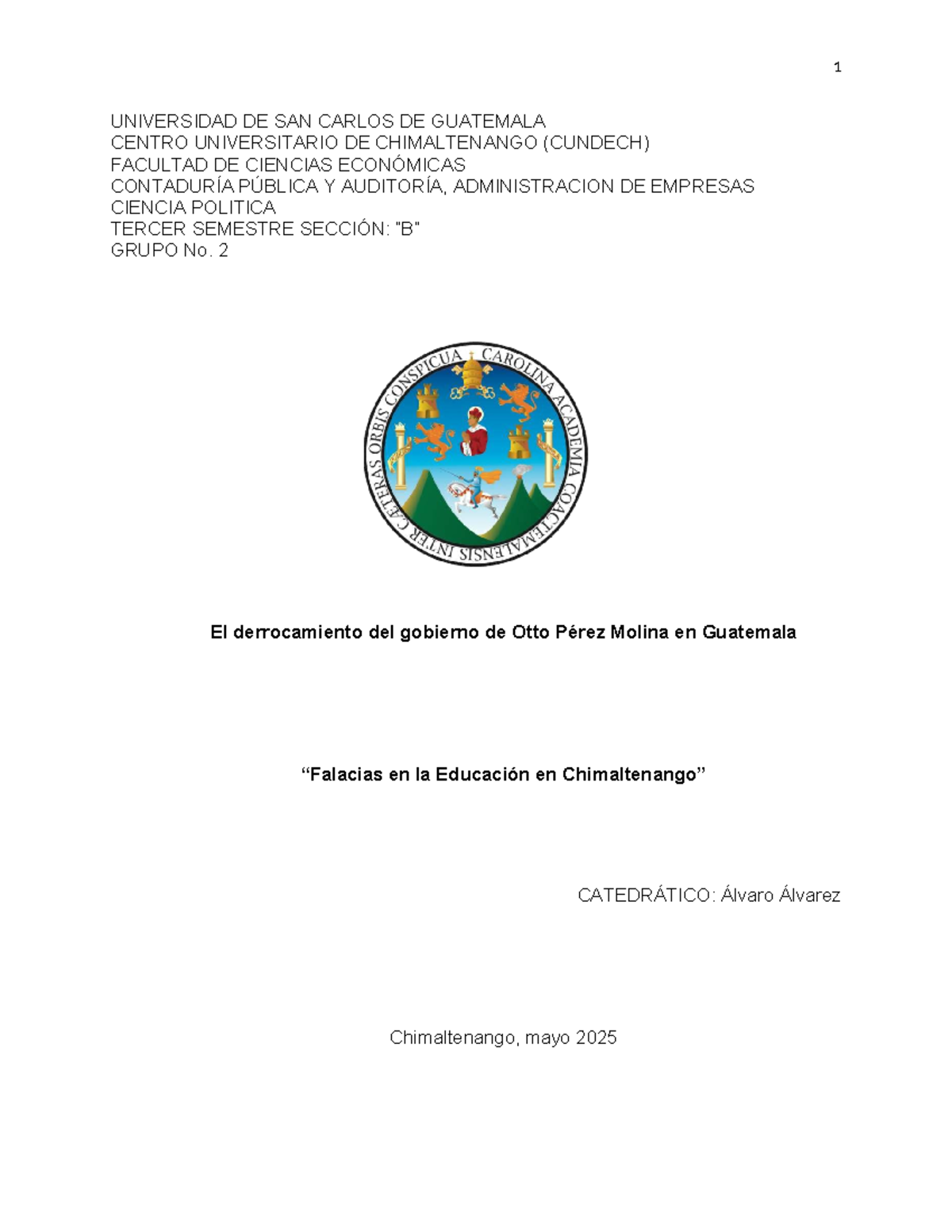 Apuntes sobre el derrocamiento de Otto Pérez Molina en Guatemala ...