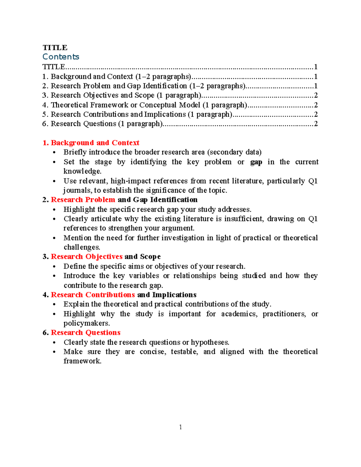 Research Proposal: Identifying Gaps and Objectives in [Course Code ...