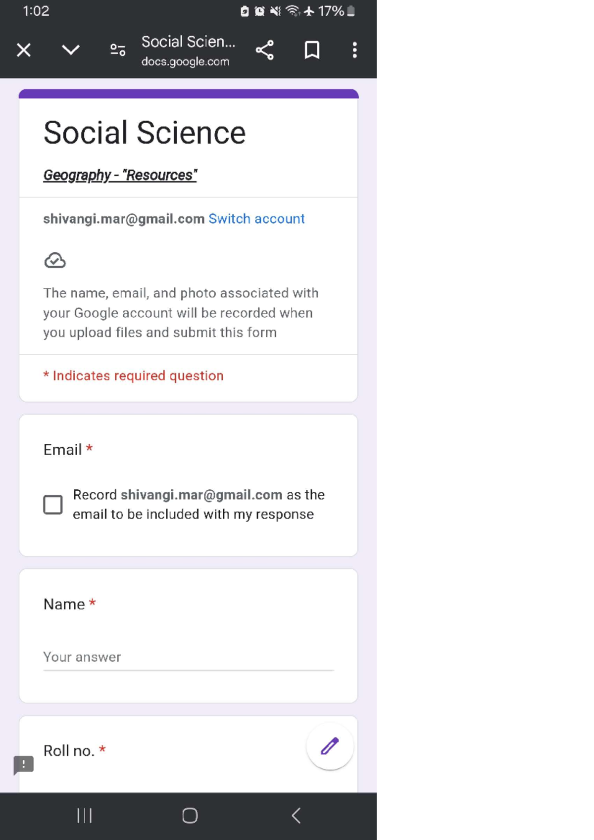 ICT PSE Assignment - Ict - 1:02 Social Scien of docs.google Social Science Geography Switch ...