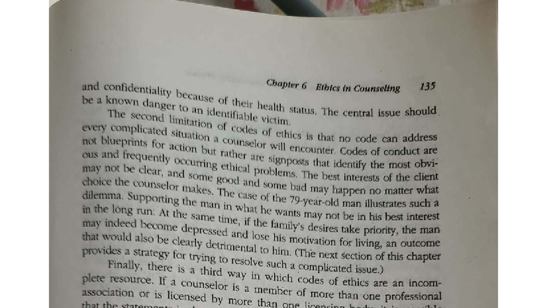 Chapter 6 Ethics in Counseling: Key Principles and Dilemmas (Module 4 ...