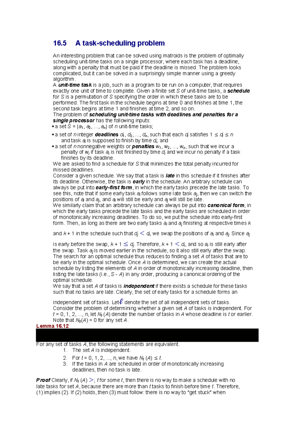 Algorithm PART 5 Greedy a Lgorithm- Chapter 16.5 - 16 A task-scheduling ...