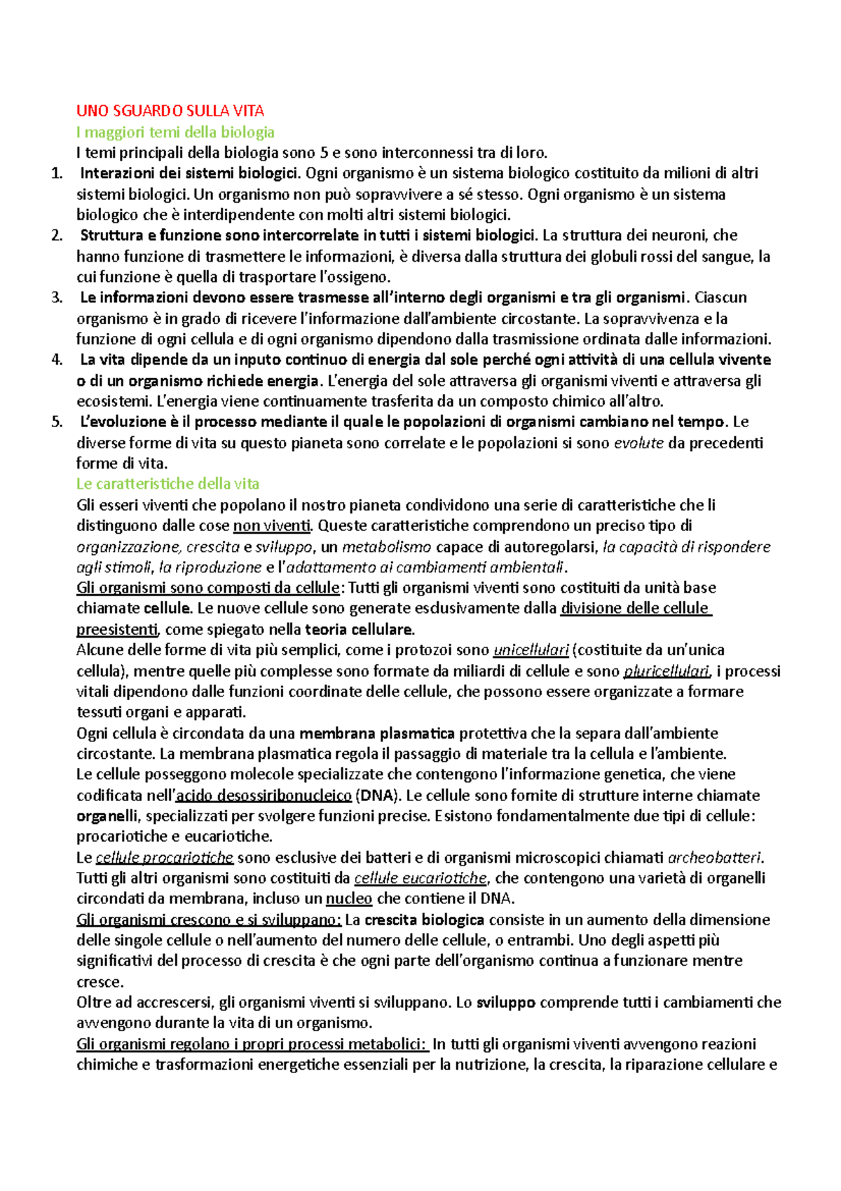 UNO Sguardo Sulla VITA - riassunto primo capitolo del libro SOLOMON ...