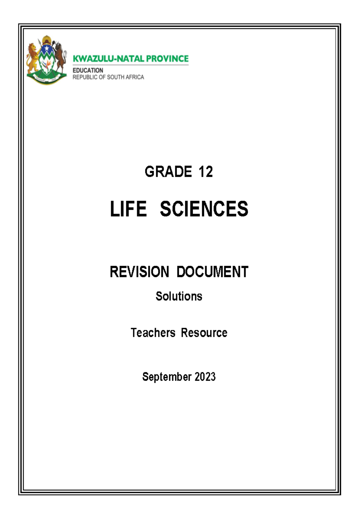 2023 LFSC Final Revision Solutions for Life Sciences - Comprehensive ...
