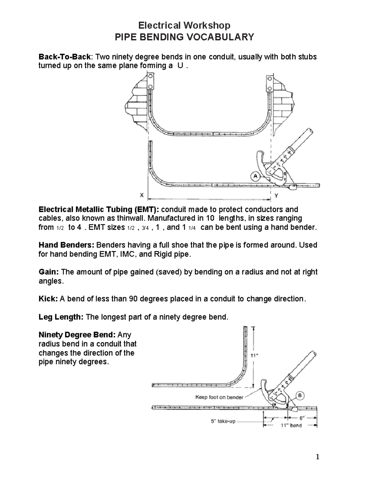 018314287 - Electrical Bending Vocabulary & Math Worksheet - Studocu