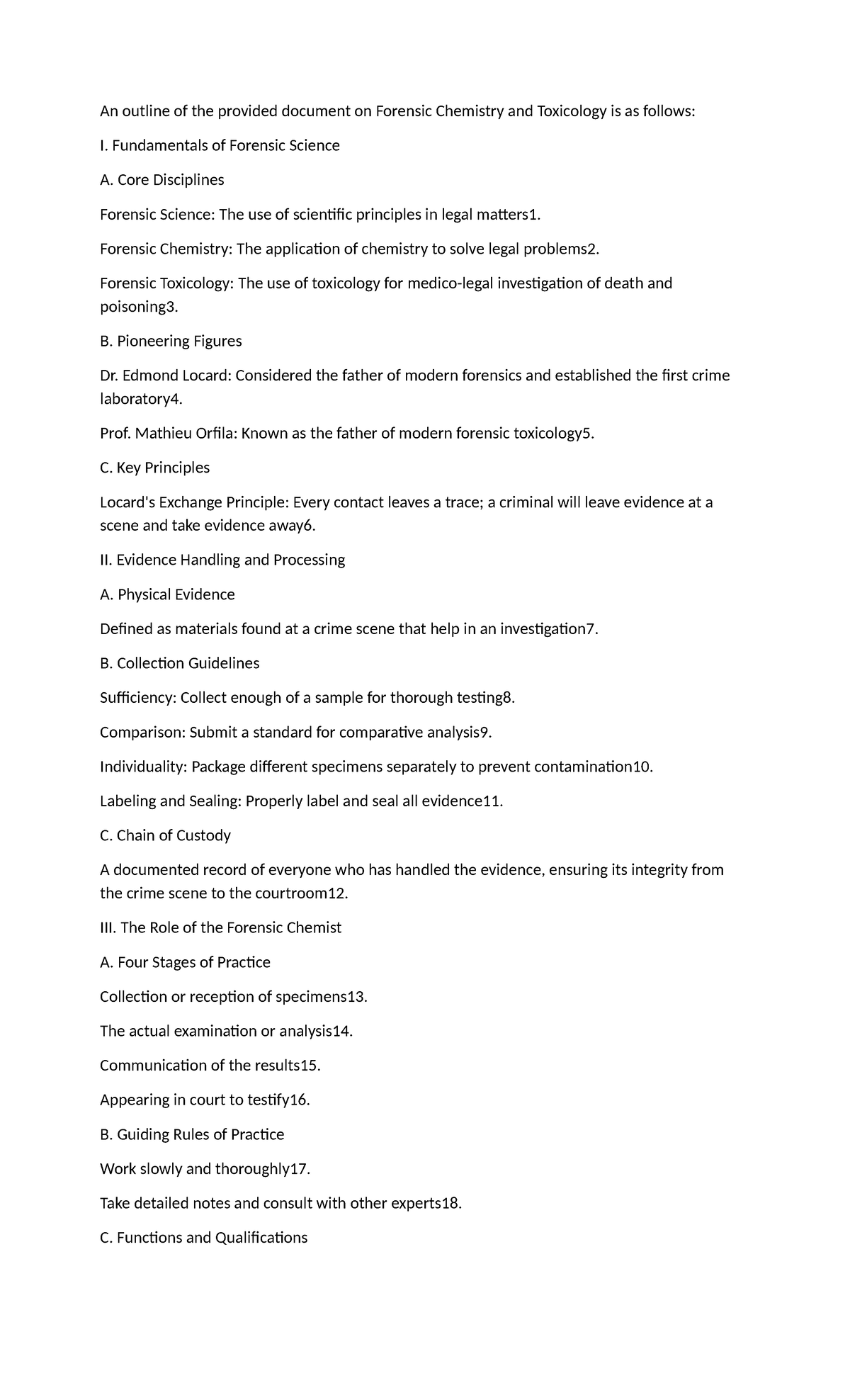 Forensic Chemistry & Toxicology Notes: Key Concepts & Evidence Handling ...