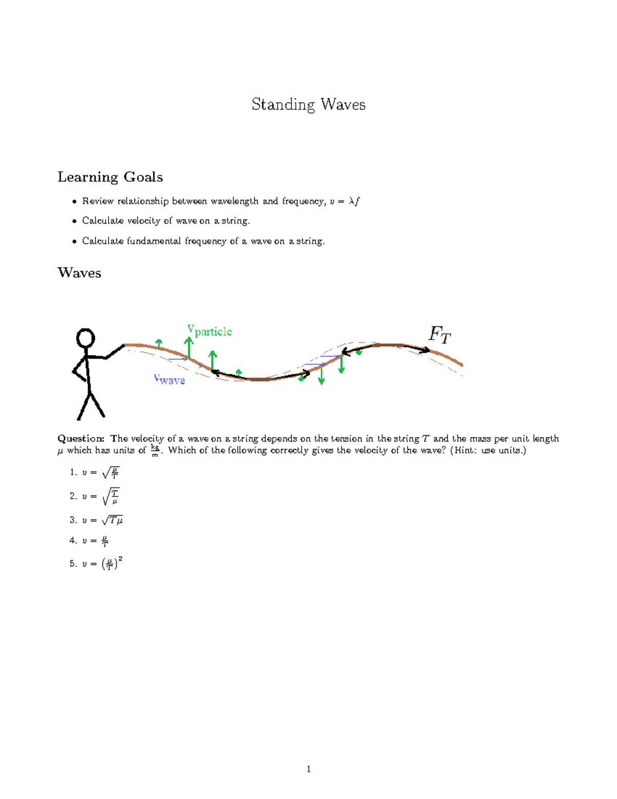 Understanding Standing Waves: Key Concepts and Calculations (PHYS101 ...