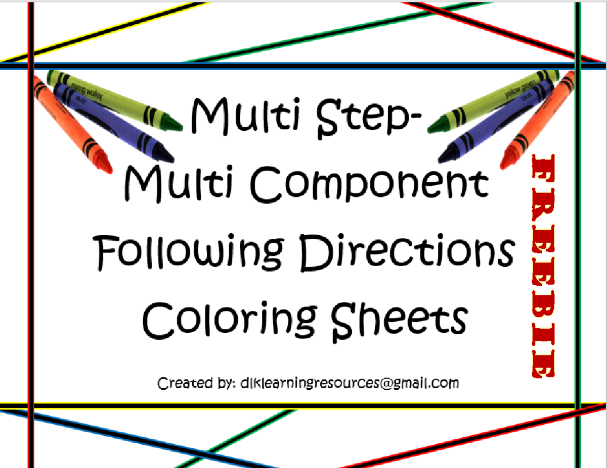 Multi-Step Following Directions Coloring Sheets: Ocean Adventure - Studocu