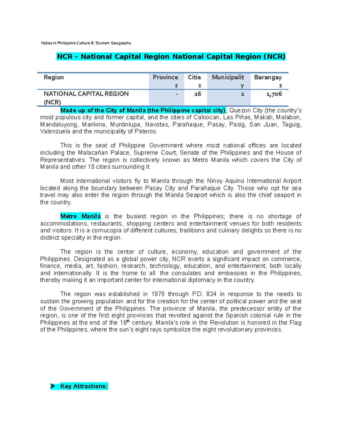 NCR – National Capital Region National Capital Region (NCR) - This is ...