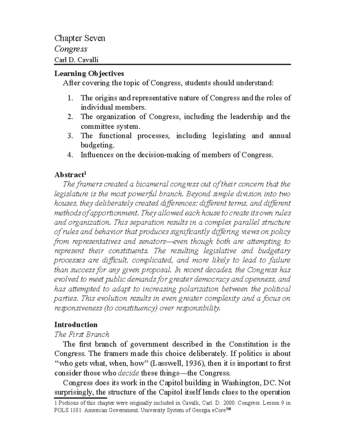 Congress: Structure, Function, and Legislative Process in American ...