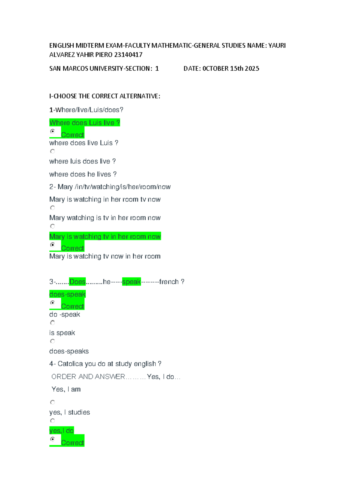 ENGLISH MIDTERM EXAM NOTES - YAHIR PIERO 23140417 - Studocu