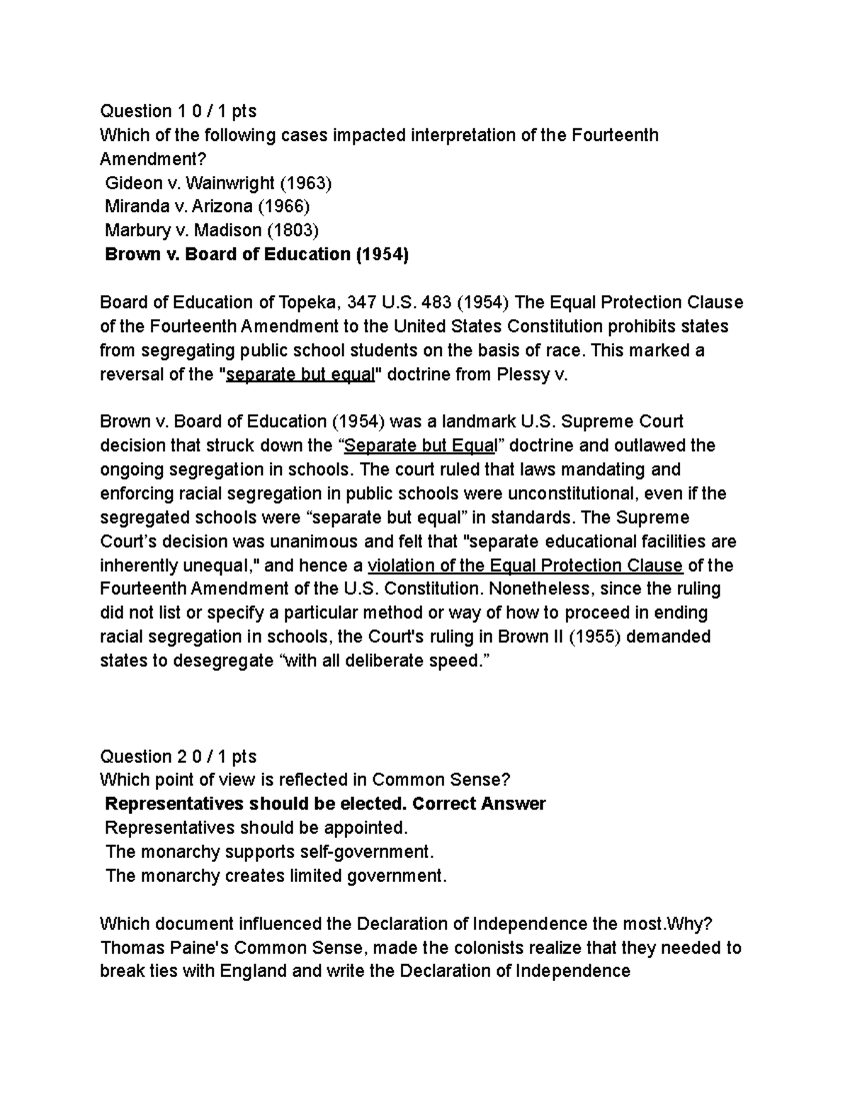 Fcle - Final Exam Review on Key Supreme Court Cases - Studocu