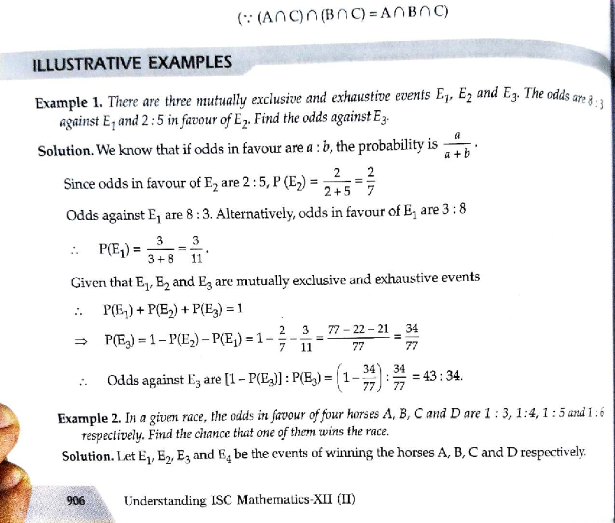 Probability ML Examples (ISC) - Understanding Odds and Events - Studocu