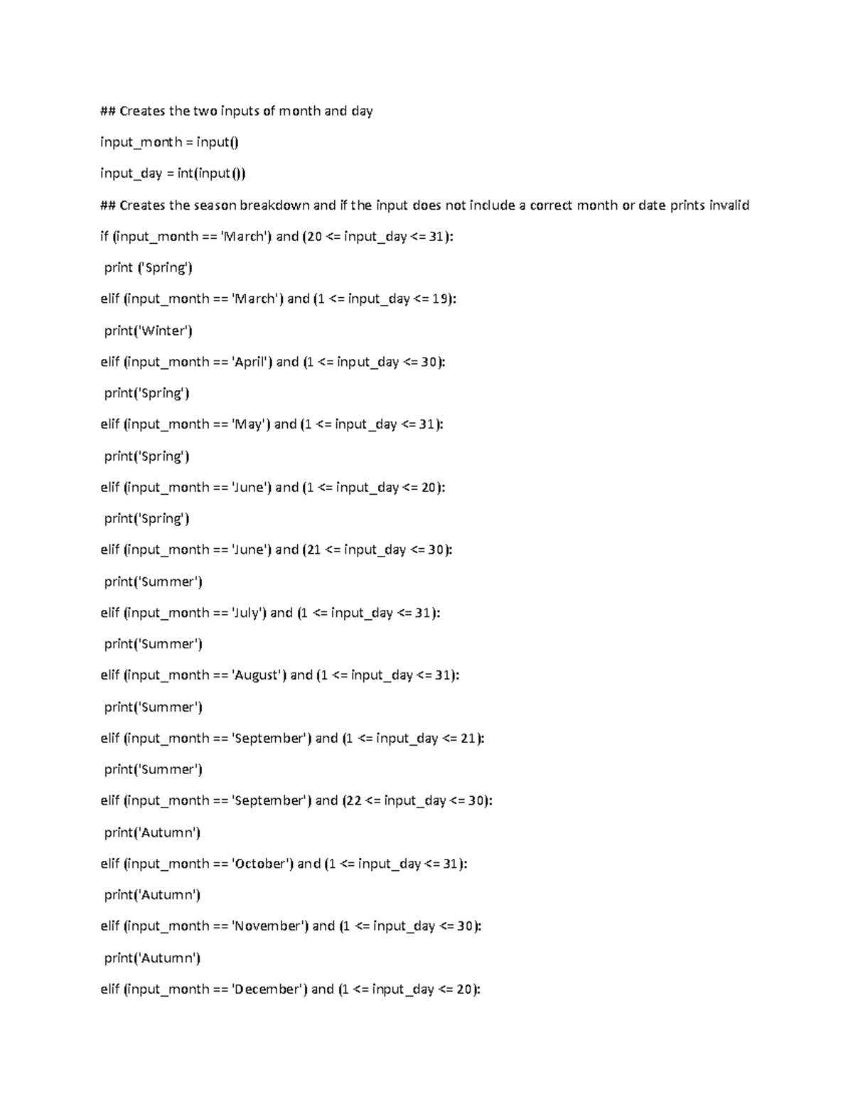 Lab Seasons Coursework: Understanding Seasonal Changes through Code ...