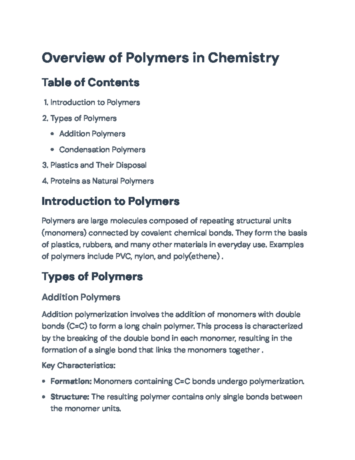 Overview of Polymers: Types, Environmental Impact & Recycling ...