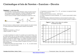 Champ uniforme exercices - Mouvement dans un champ uniforme – Exercices ...