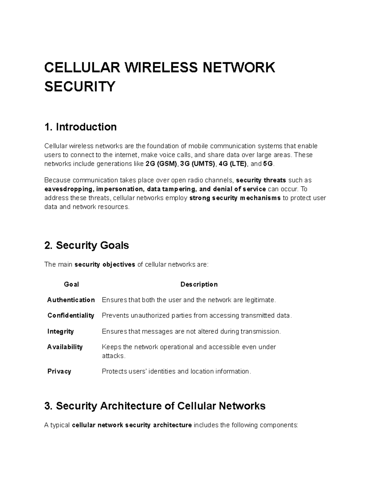 CELLULAR WIRELESS NETWORK SECURITY: An Overview of 2G to 5G - Studocu