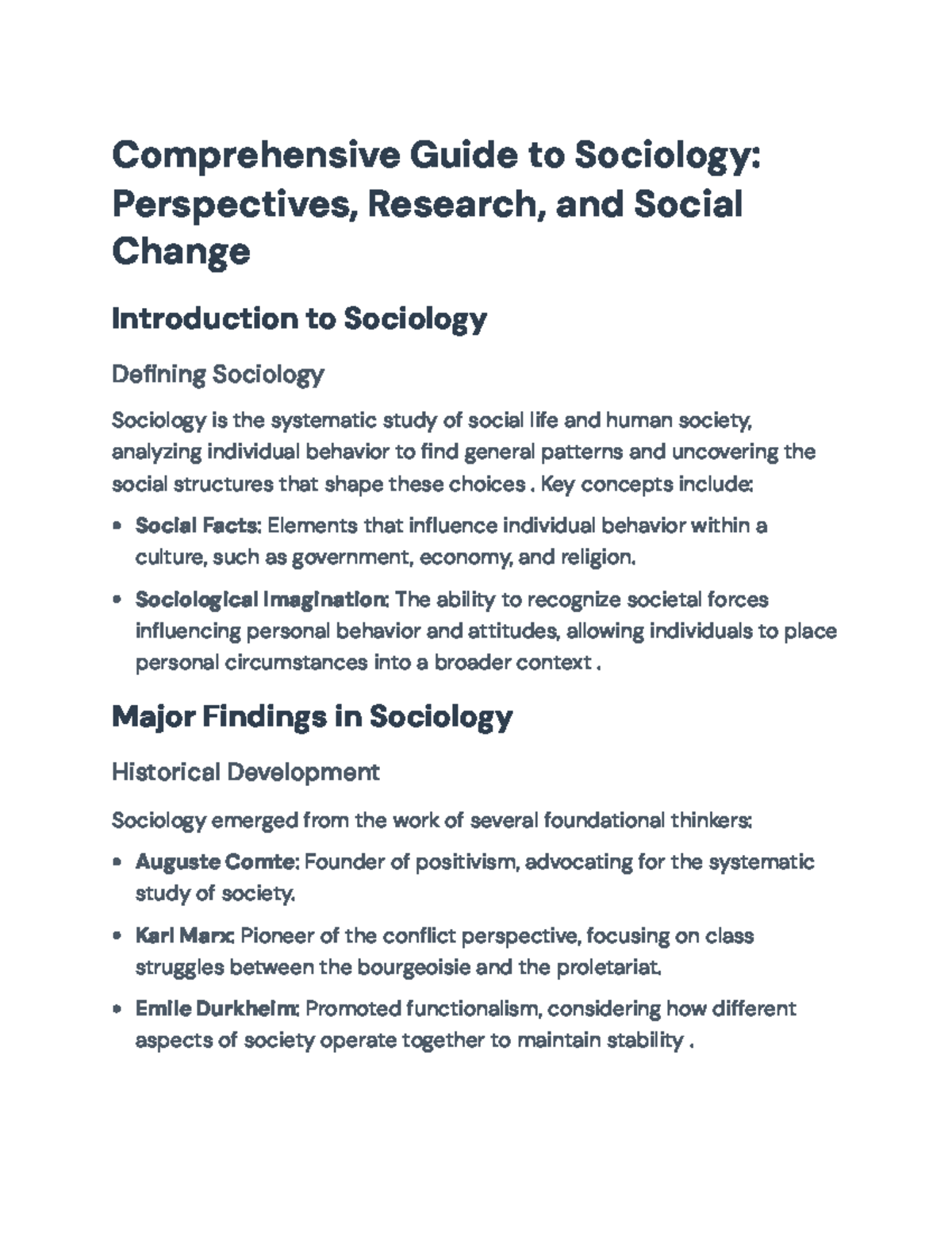 Sociology Overview: Key Concepts, Theories, and Research Methods ...