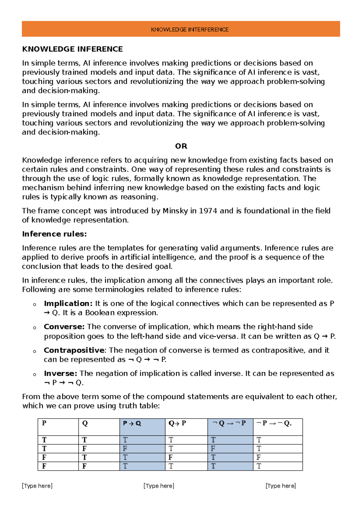 "AI Knowledge Inference: Understanding Techniques and Applications ...