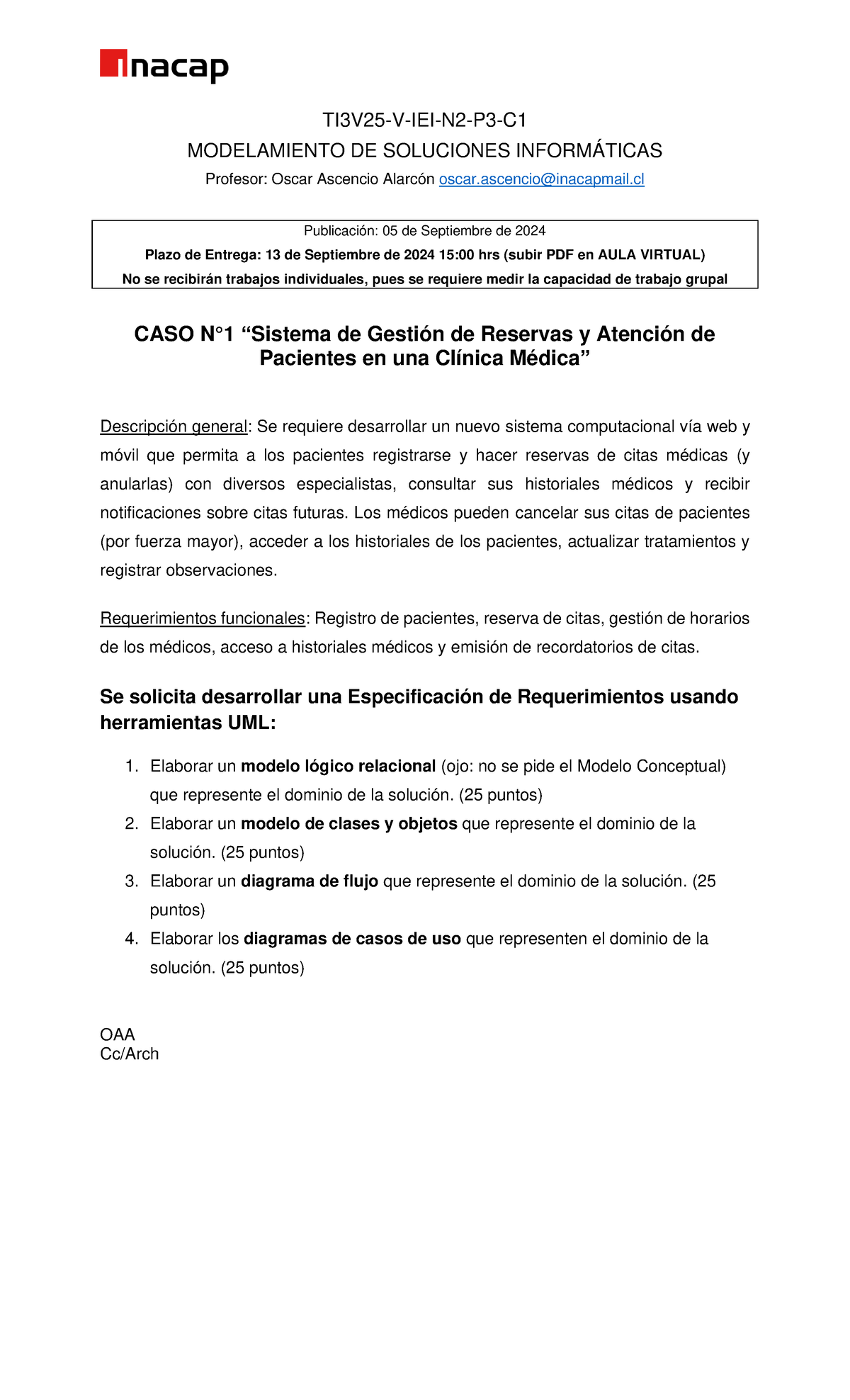 2024-09-05 CASO 1: Modelamiento de Soluciones Informáticas TI3V25 - Studocu