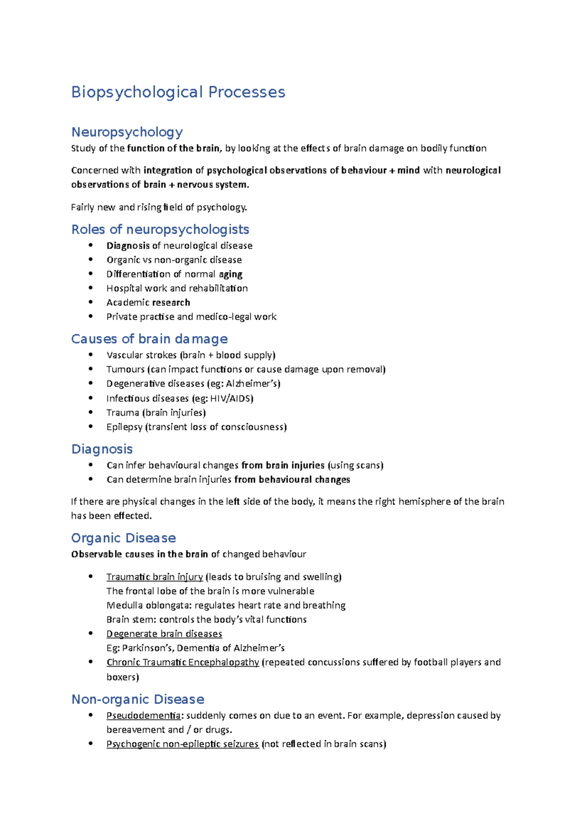 Biopsychology - An introduction to brain disease, the nervous system ...