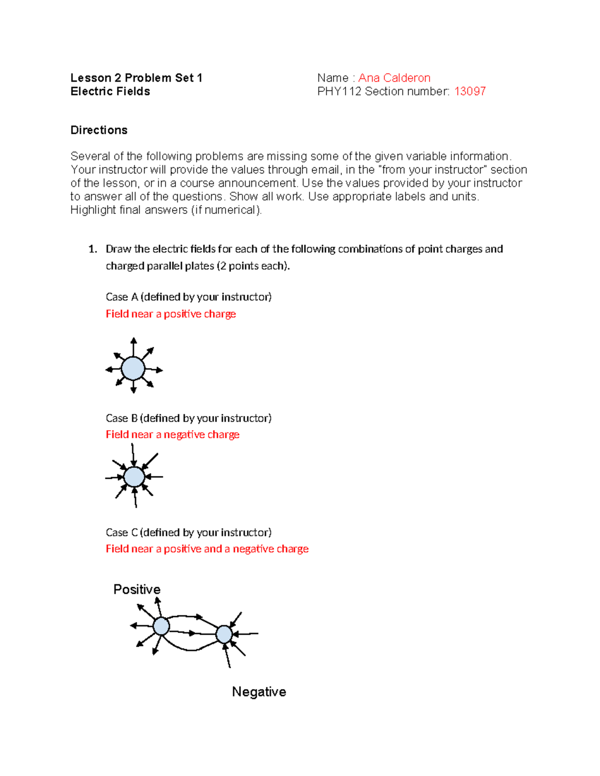 Lesson 02 Problem Set 1Completed - Lesson 2 Problem Set 1 Name : Ana ...