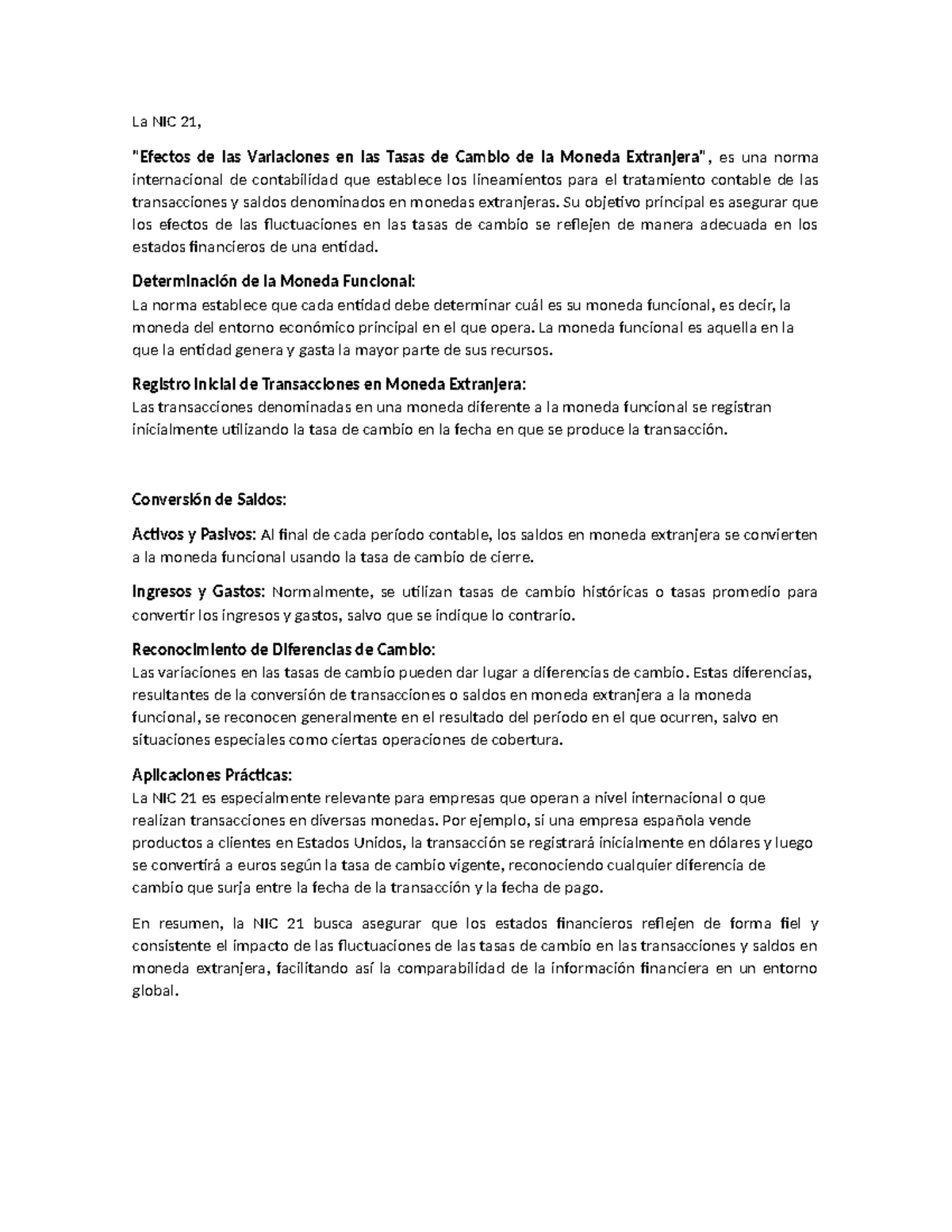 NIC 22 - 23 - propedeutico - La NIC 21, "Efectos de las Variaciones en ...
