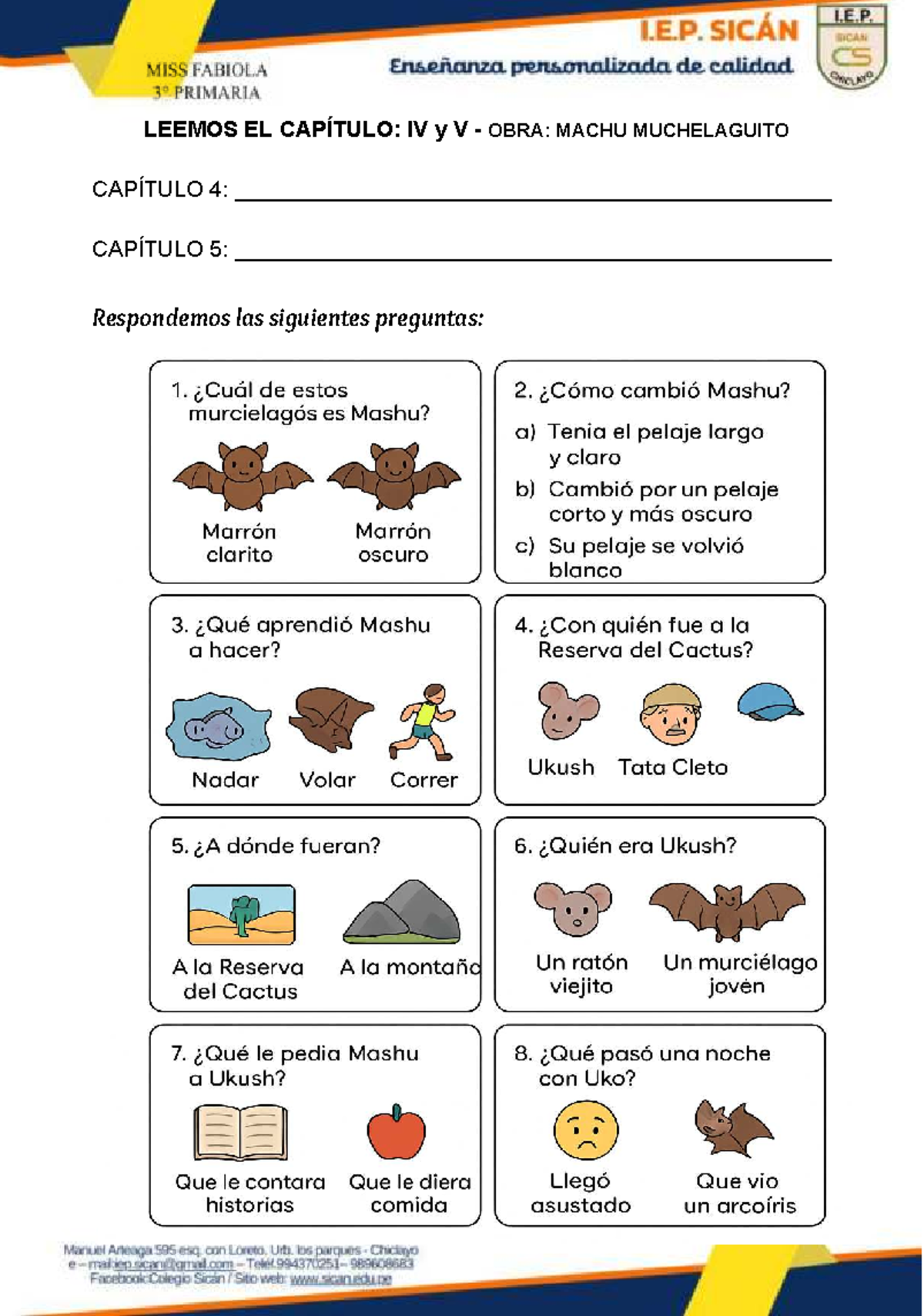 Comprension Lectora -FD - Matemática - LEEMOS EL CAPÍTULO: IV y V ...
