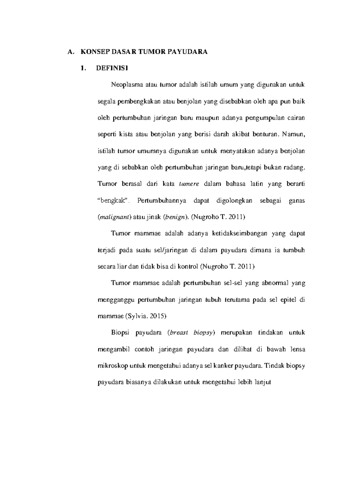 Laporan Pendahuluan POST OP Tumor Mammae dan Asuhan Keperawatan - Studocu