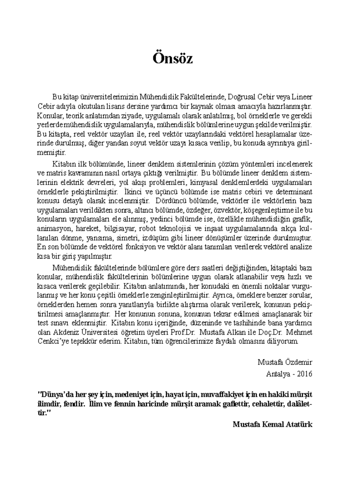 Lineer Cebir - Mühendislik Uygulamaları ve Örnekler - Studocu