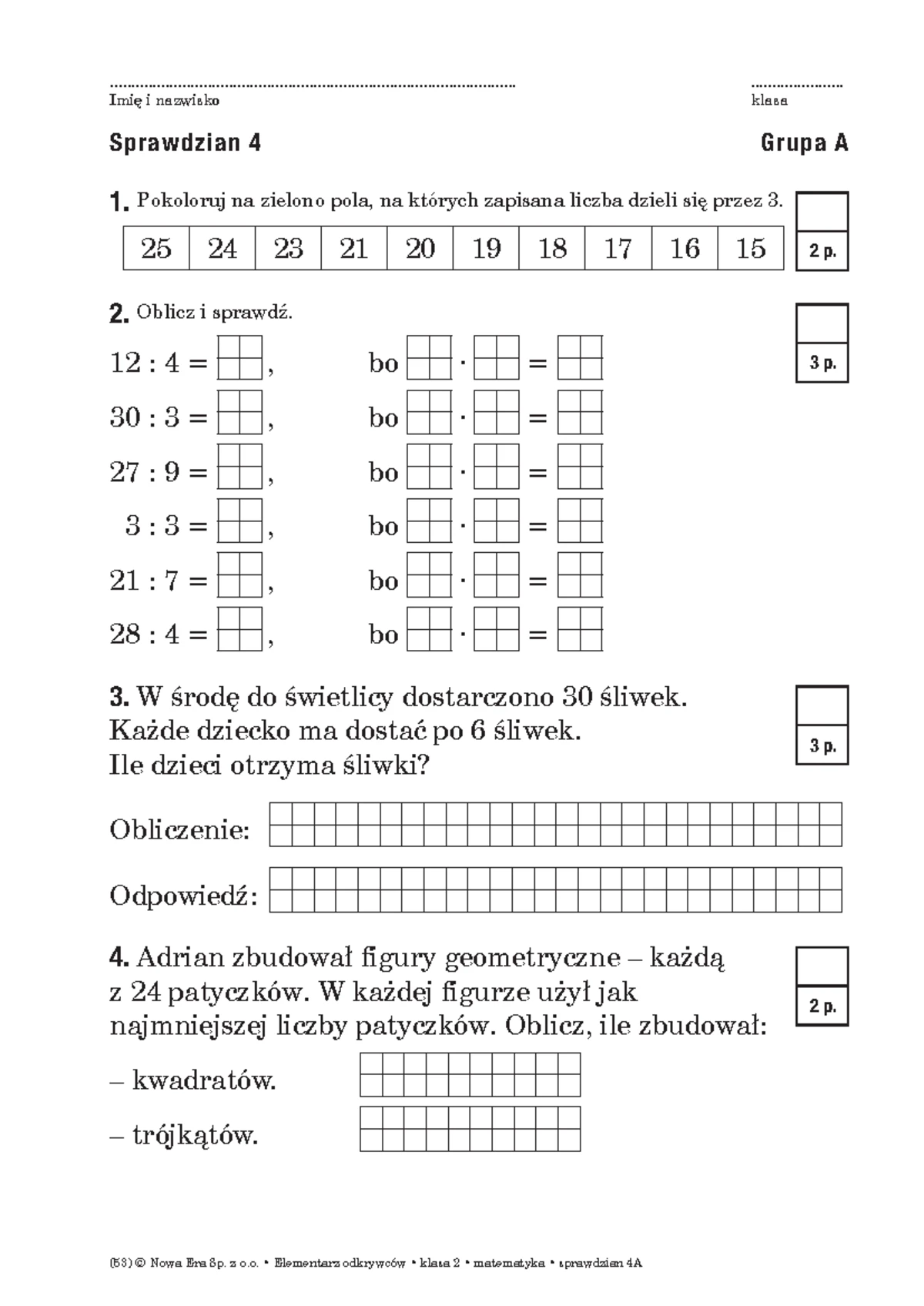 Sprawdzian 2 Matematyka 2 Grupy A I B Nowa Era Studocu